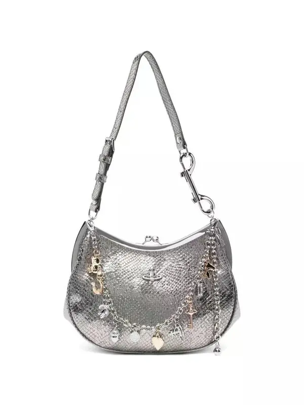 VIVIENNE WESTWOOD Python-embossed Leather Shoulder Bag