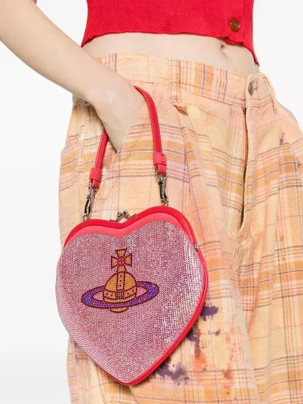 VIVIENNE WESTWOOD Belle Heart-frame Tote - Red