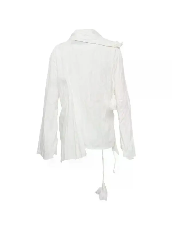 OPEN YY Unbalanced Ruffled Blouse