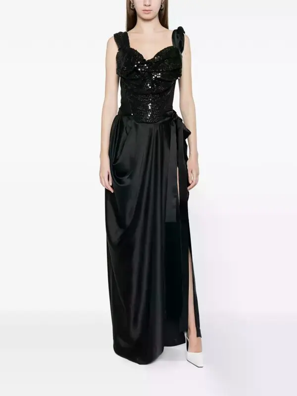VIVIENNE WESTWOOD Knot Sequin-embellished Corset Top