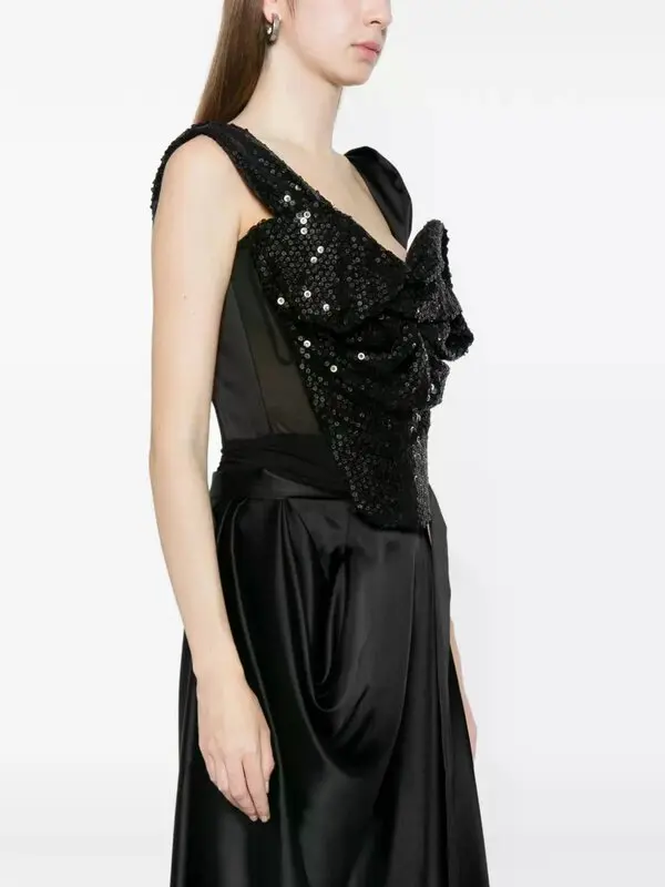 VIVIENNE WESTWOOD Knot Sequin-embellished Corset Top