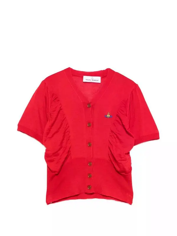 VIVIENNE WESTWOOD Pamela Ruched Cardigan - Red