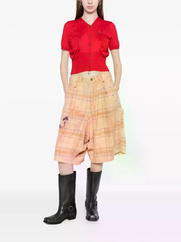 VIVIENNE WESTWOOD Pamela Ruched Cardigan - Red