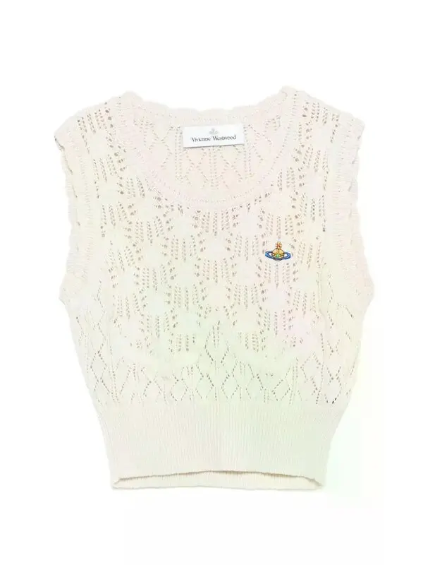 VIVIENNE WESTWOOD Ella Openwork Vest - Neutrals