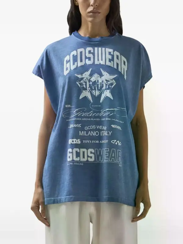 Gcds Printed Sleeveless T-shirt
