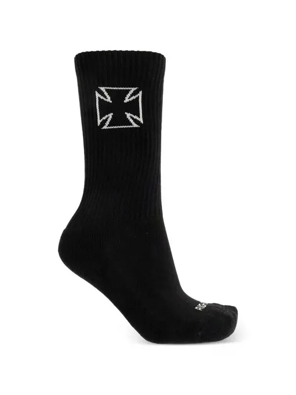 Vetements Embroidered Ribbed Socks