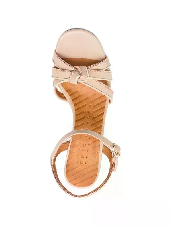 Chie Mihara Ballah Knotted Leather Sandals - Neutrals