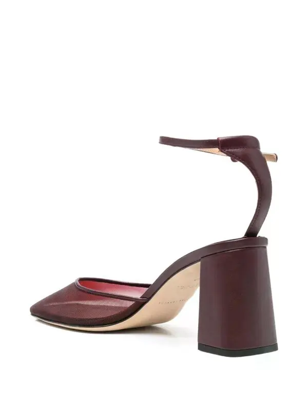 Dear Frances Felice Square Toe Ankle Strap Pumps