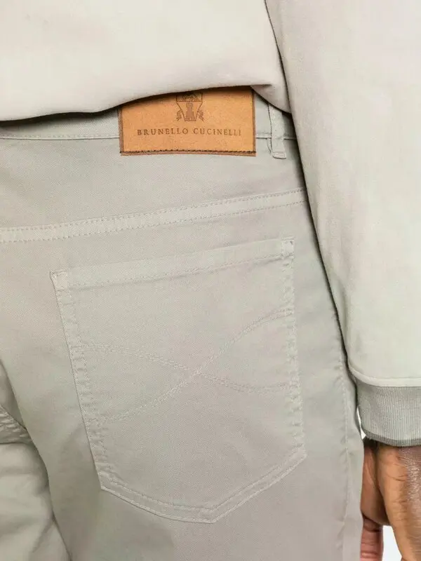 Brunello Cucinelli Logo-embroidered Trousers