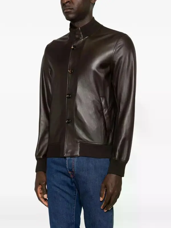 KIRED Buttoned Leather Jacket