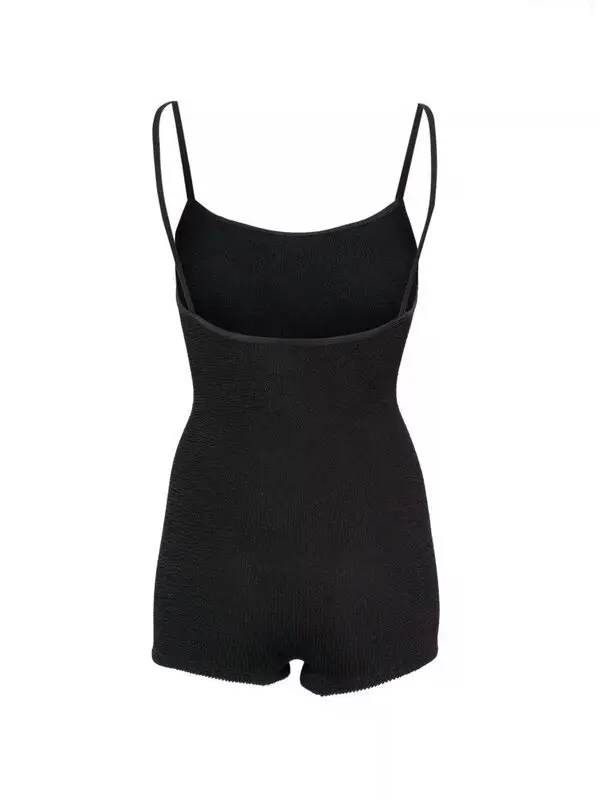 Hunza G Pamela Romper Spaghetti Strap Swimsuit