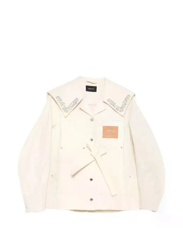 Simone Rocha Sailor-collar Bow Jacket - Neutrals