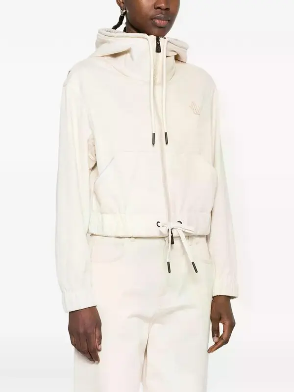 Moncler Zip-up Hoodie - Neutrals