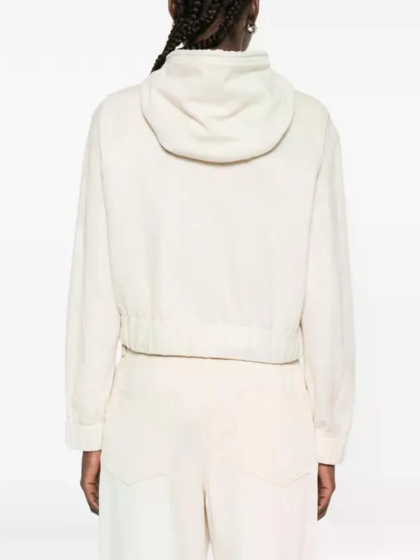 Moncler Zip-up Hoodie - Neutrals