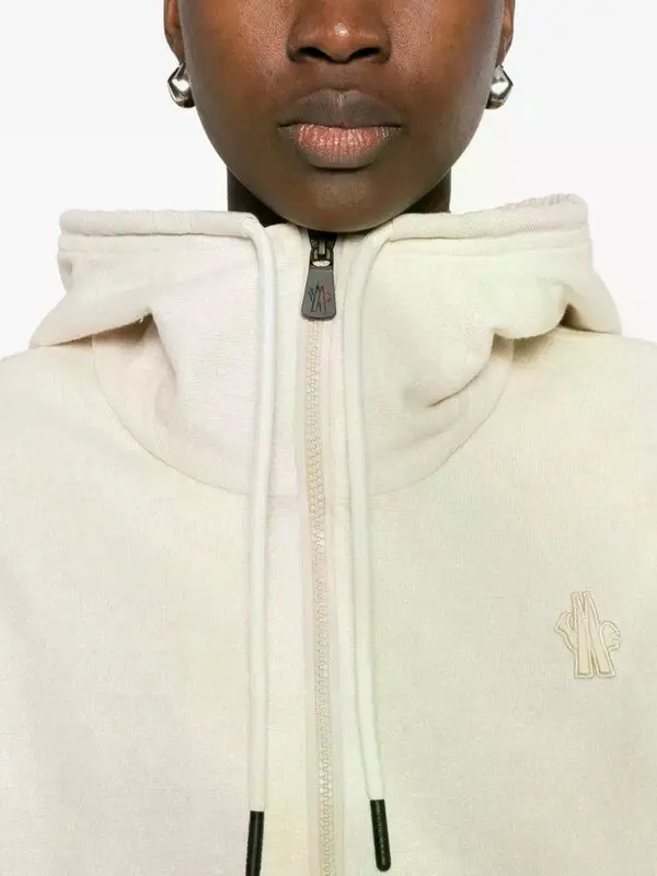 Moncler Zip-up Hoodie - Neutrals
