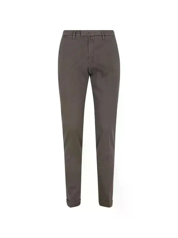 BRIGLIA 1949 Slim Chino Trousers - Brown