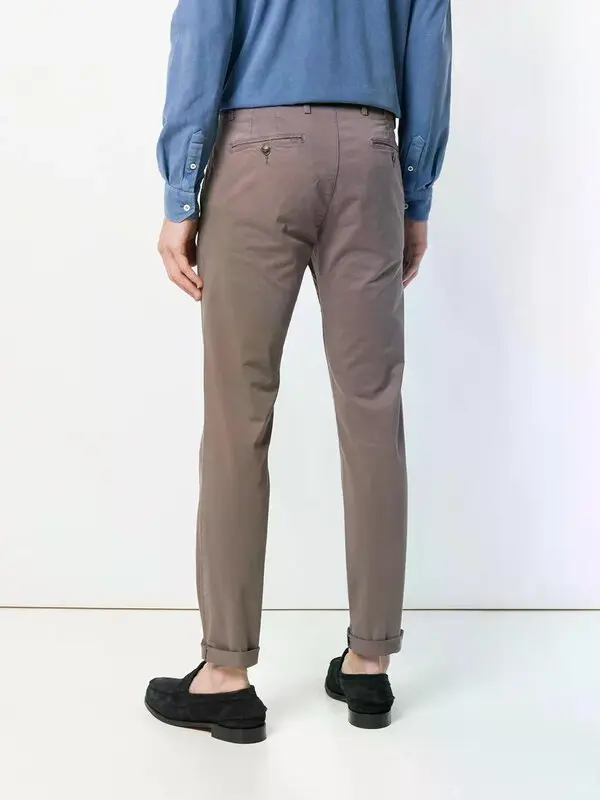 BRIGLIA 1949 Slim Chino Trousers - Brown