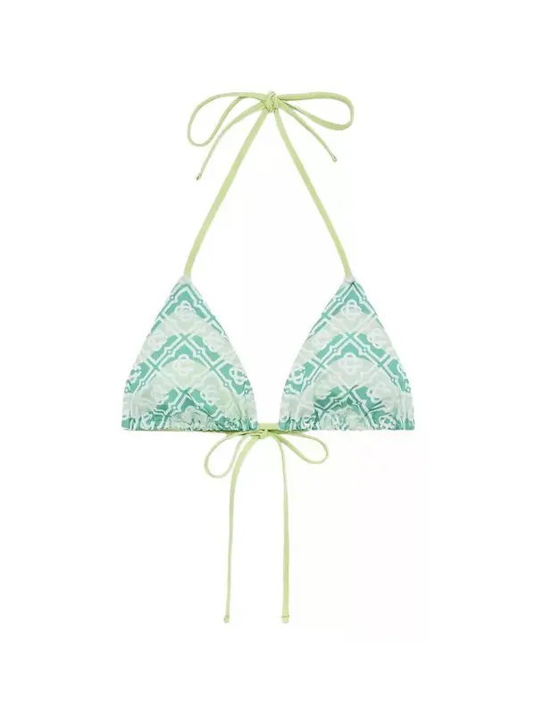 Casablanca Monogram String Bikini Top