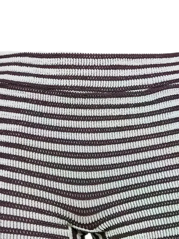 Bond Eye Dom Striped Shorts - Brown