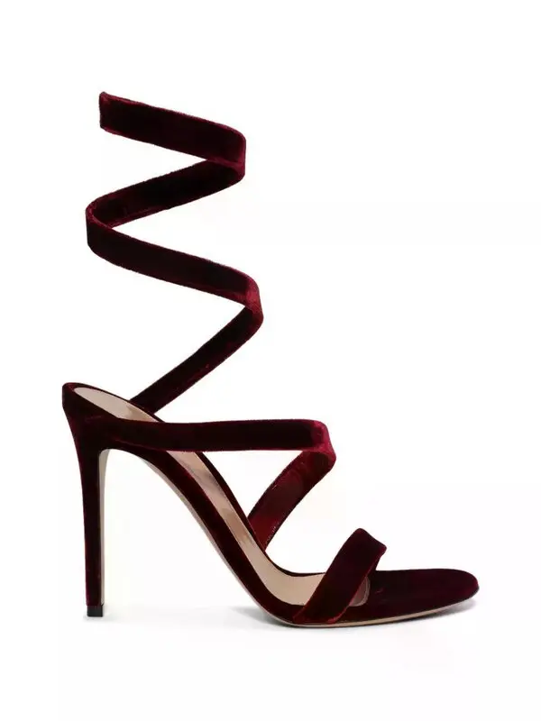 GIANVITO ROSSI Velvet Stiletto Sandals