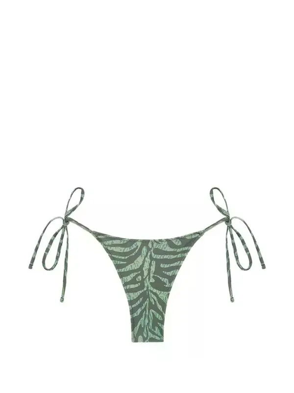 TROPIC OF C Zebra-pattern Bikini Bottom - Green