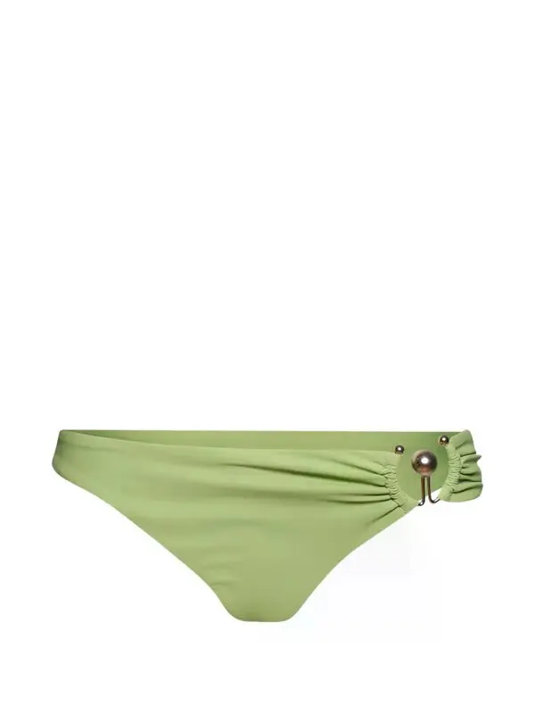 Christopher Esber Ruched-detail Bikini Bottom - Green