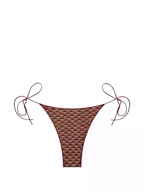 TROPIC OF C Geometric-pattern Bikini Bottom - Red