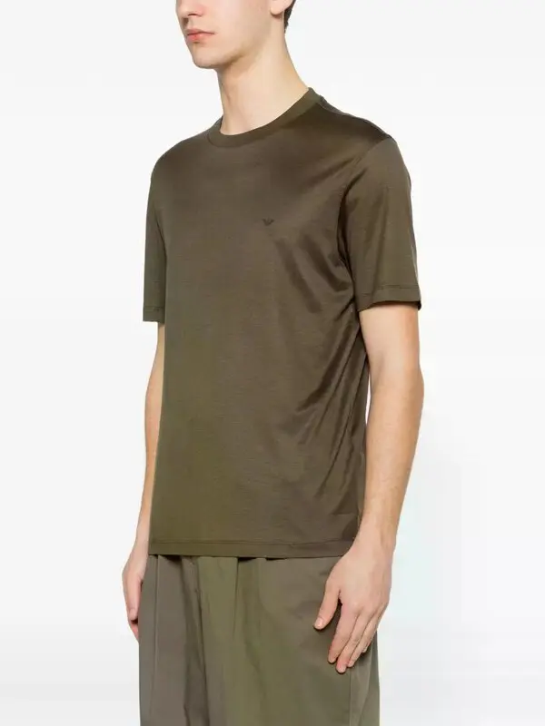 Emporio Armani Travel Essential Lyocell-blend Jersey T-shirt - Green