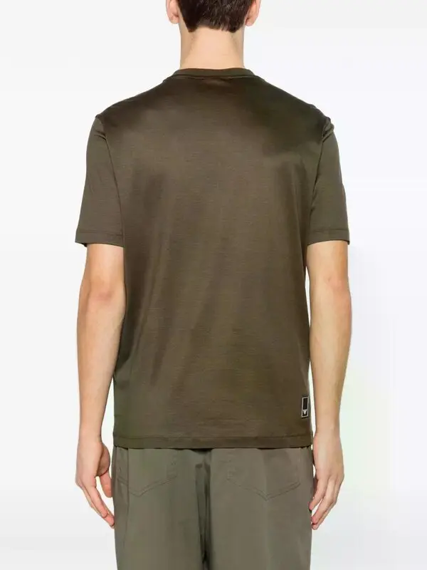 Emporio Armani Travel Essential Lyocell-blend Jersey T-shirt - Green
