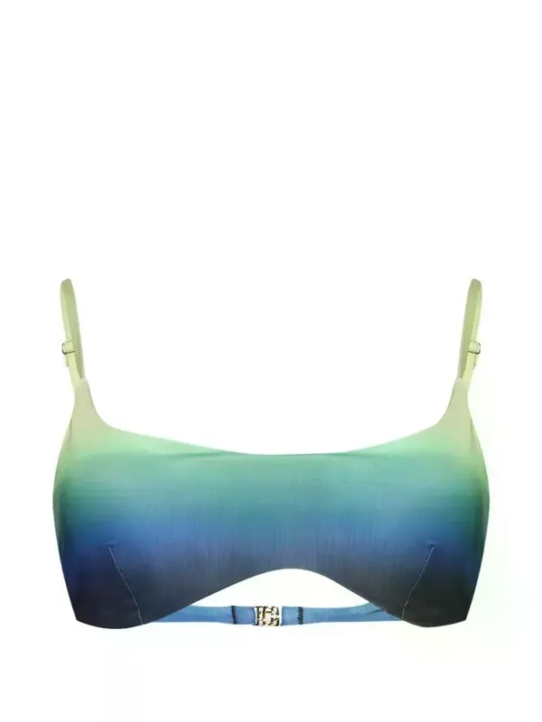 Casablanca Gradient-print Bikini Top - Blue