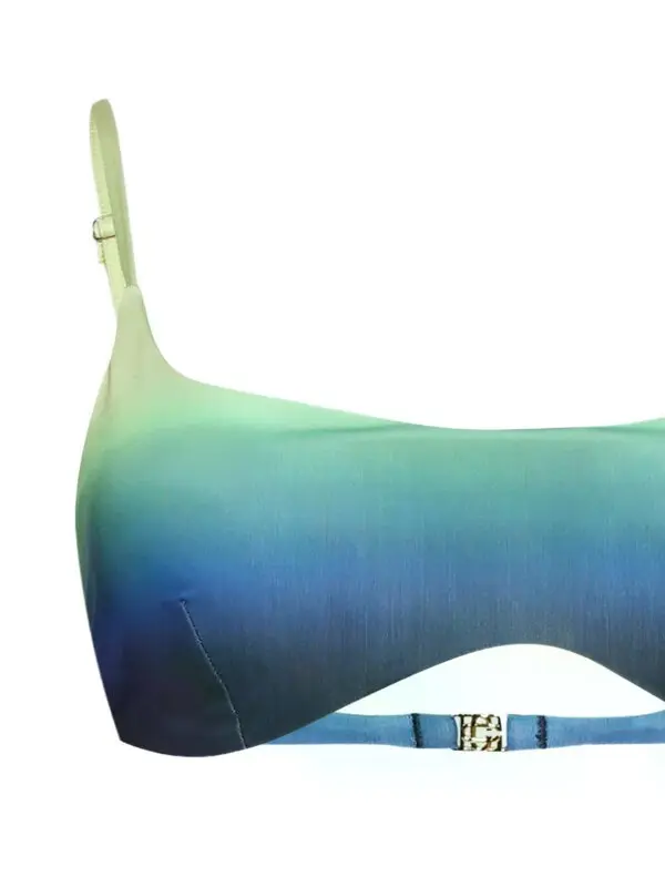 Casablanca Gradient-print Bikini Top - Blue