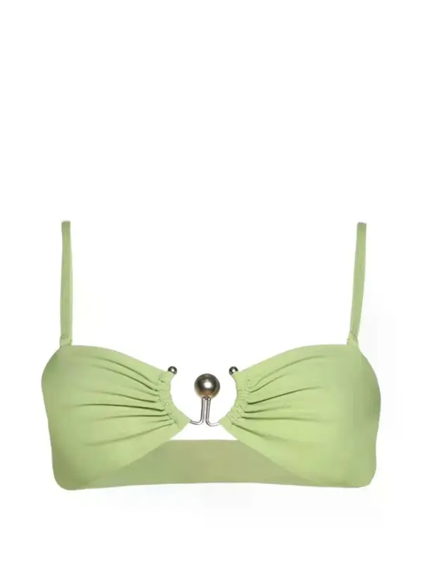 Christopher Esber Ruched Bikini Top - Green