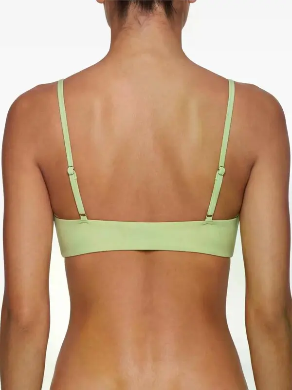 Christopher Esber Ruched Bikini Top - Green