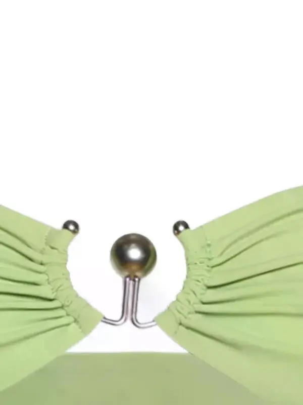 Christopher Esber Ruched Bikini Top - Green