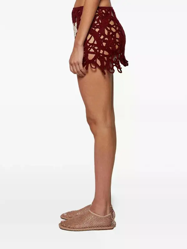 MAYSHA Crocheted Izu Skirt - Red