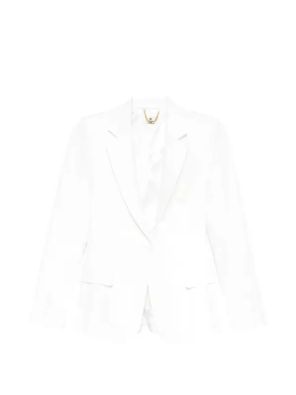 Elisabetta Franchi Buttoned Blazer - White