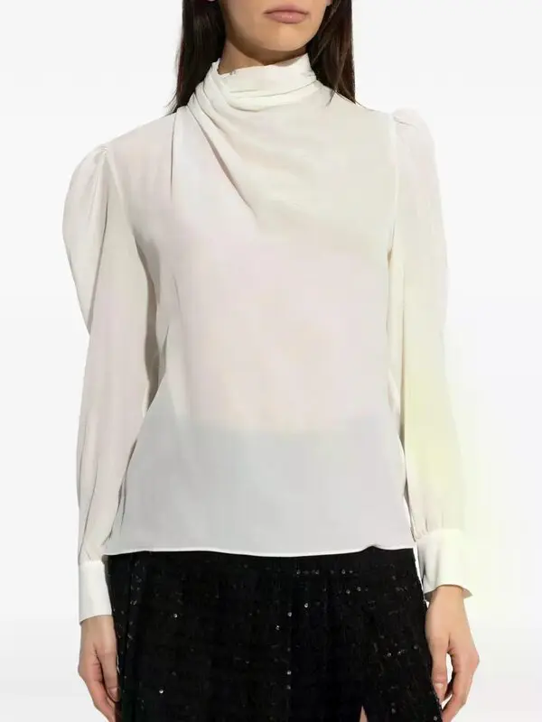 Alessandra Rich Puff Sleeve Blouse