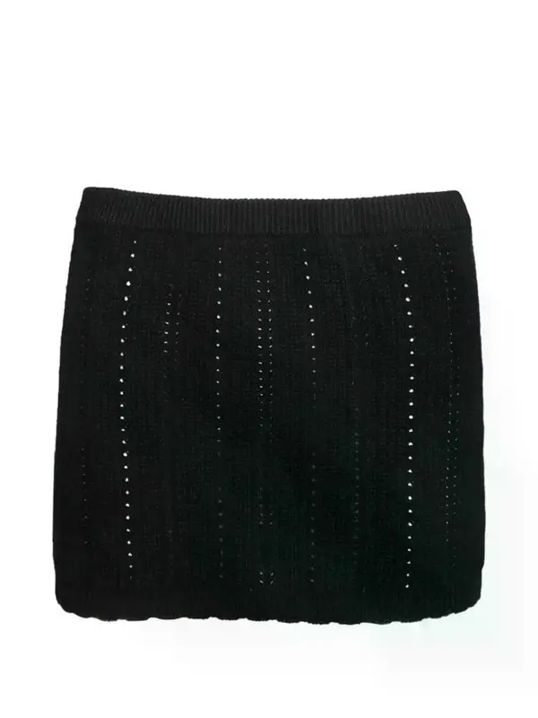 FRAME The Getaway Open-knit Mini Skirt