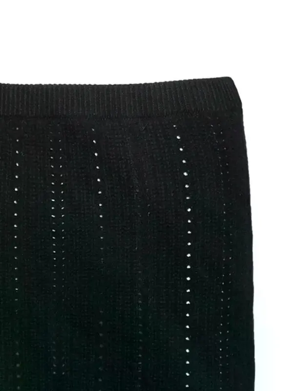 FRAME The Getaway Open-knit Mini Skirt