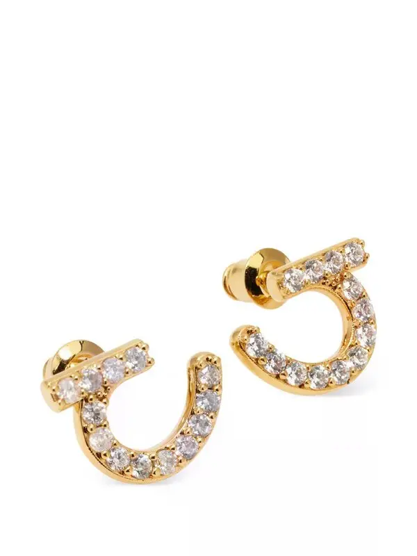 FERRAGAMO Stud Earrings With Crystals