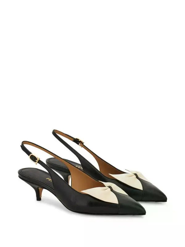 FERRAGAMO Slingback Pumps With Bow Detailing