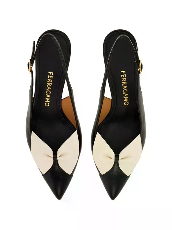 FERRAGAMO Slingback Pumps With Bow Detailing