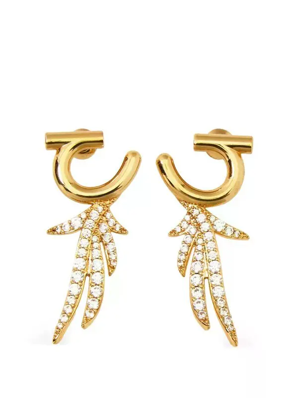 FERRAGAMO Gancini Stud Earrings - Gold
