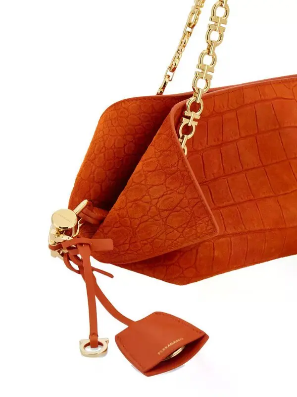 FERRAGAMO Folded Shoulder Bag - Orange