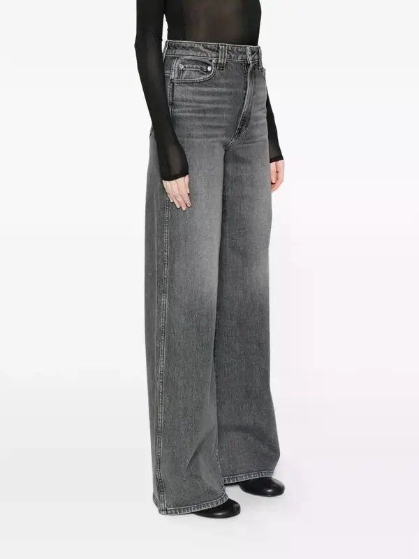 Khaite Dane Wide Leg Jeans
