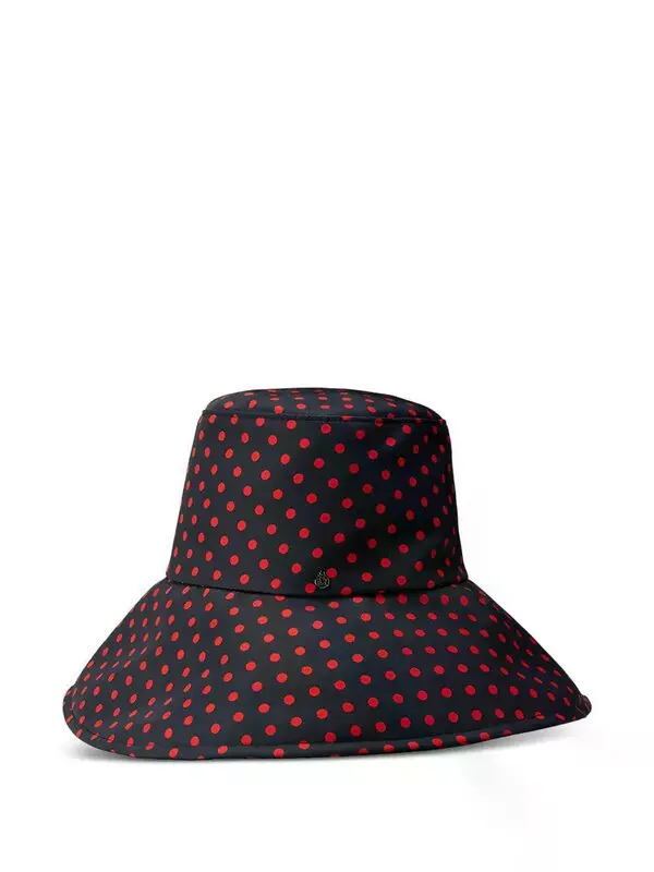 MAISON MICHEL Isabella Polka-dot Hat - Black