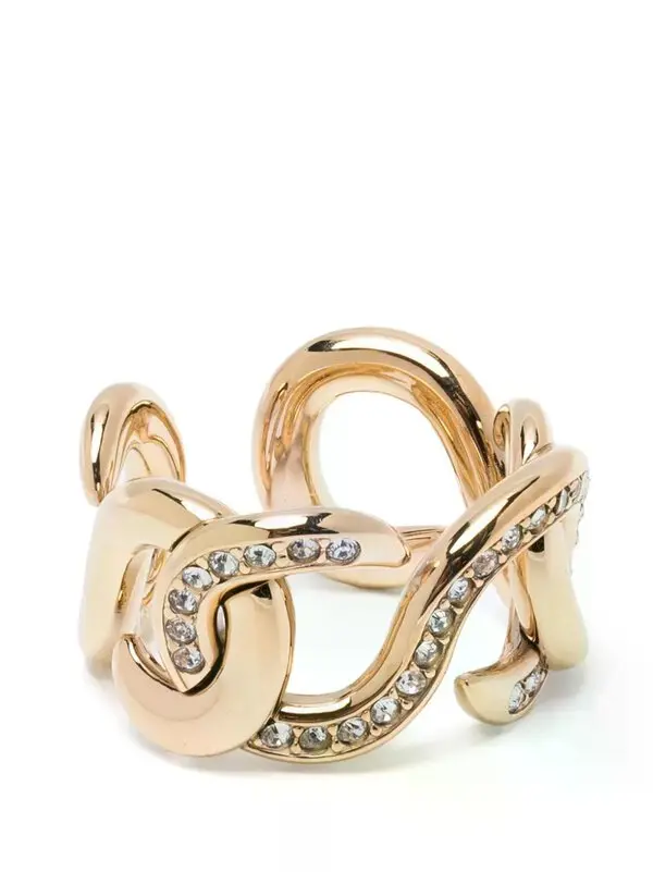 SWAROVSKI Dextera Chain-link Open Ring - Gold