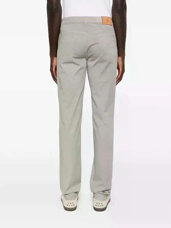 Brunello Cucinelli Logo-embroidered Trousers - Grey