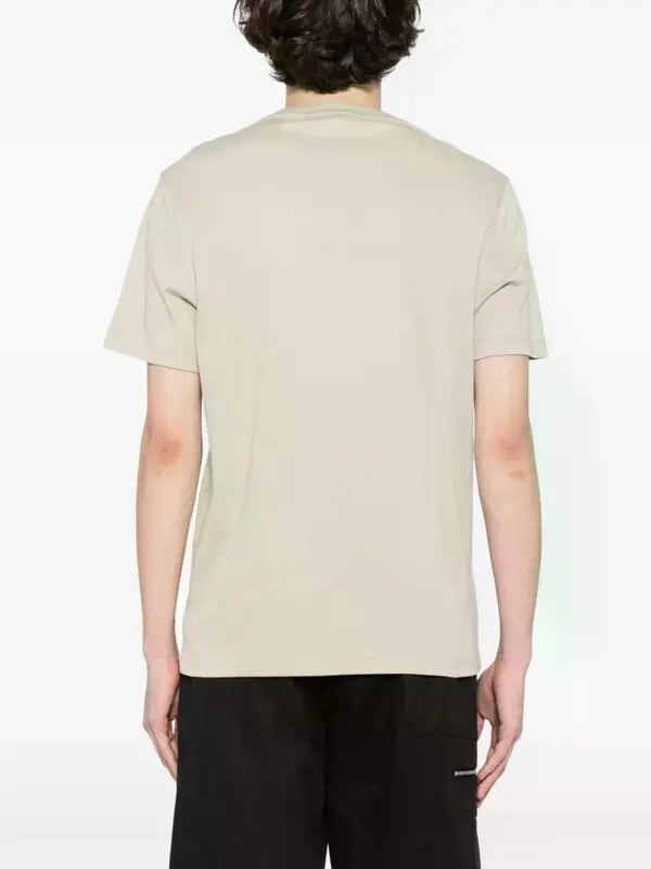 Michael Kors Logo-embroidered Cotton T-shirt - Neutrals
