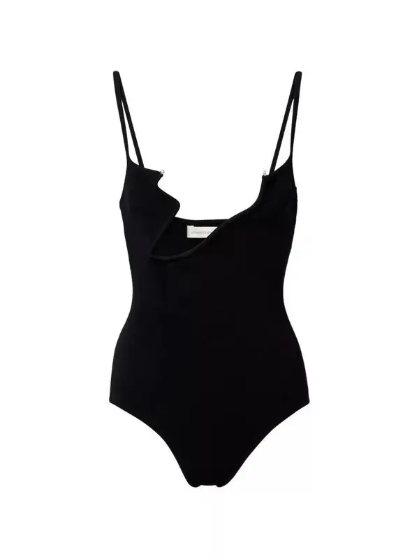 Christopher Esber Odessa Arced Knitted Bodysuit - Black